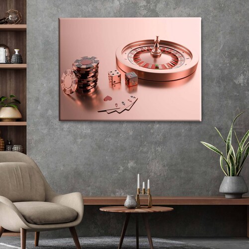 Cuadro Decorativo Canvas Ruleta de Casino 45x30