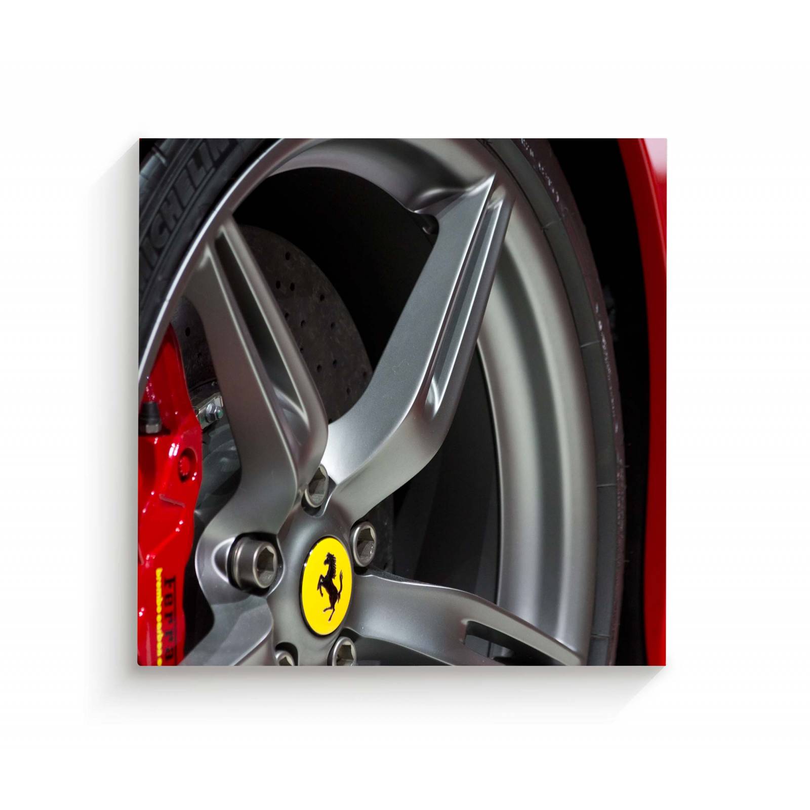 Cuadro Decorativo Canvas Llanta de un Ferrari 70x70