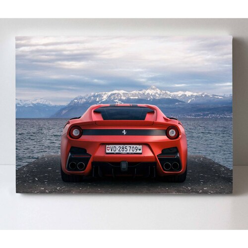 Cuadro Decorativo Canvas Ferrari F12 foto trasera 45x30