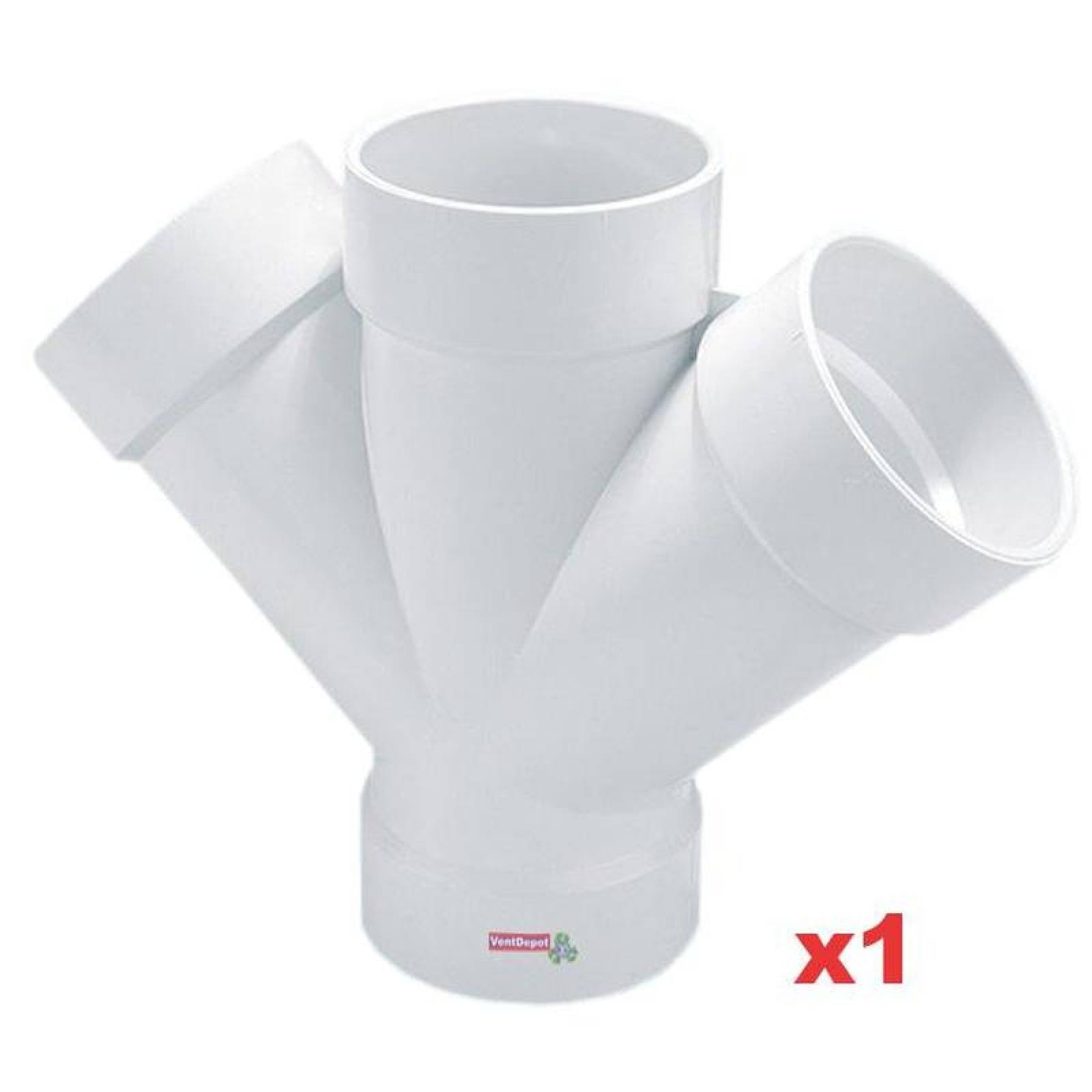 Yee Doble de PVC MXYED-001 1 Pza 110x110x110mm Diámetro Yee Doble ...