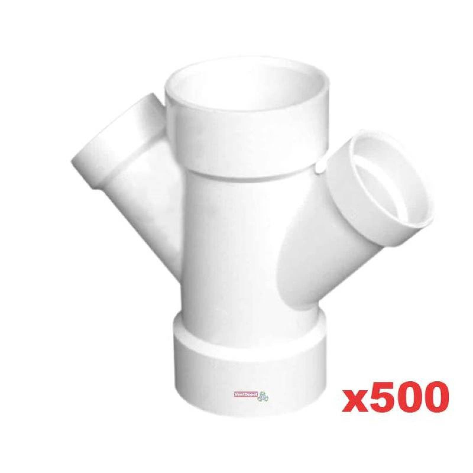 Yees Dobles de PVC o Junta MXYED-039 500 Pzas 110x50x50mm Diámetro Yee ...