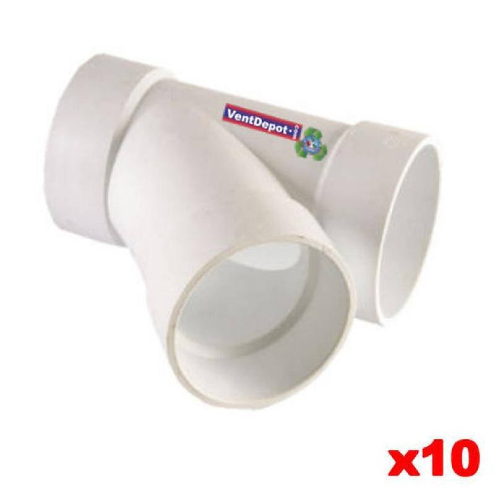 Tubo Yee Sanitario PVC para Agua MXYSR-003-6 10 Pzas 110x50mm Diámetro Yee Sencilla con Salida ...
