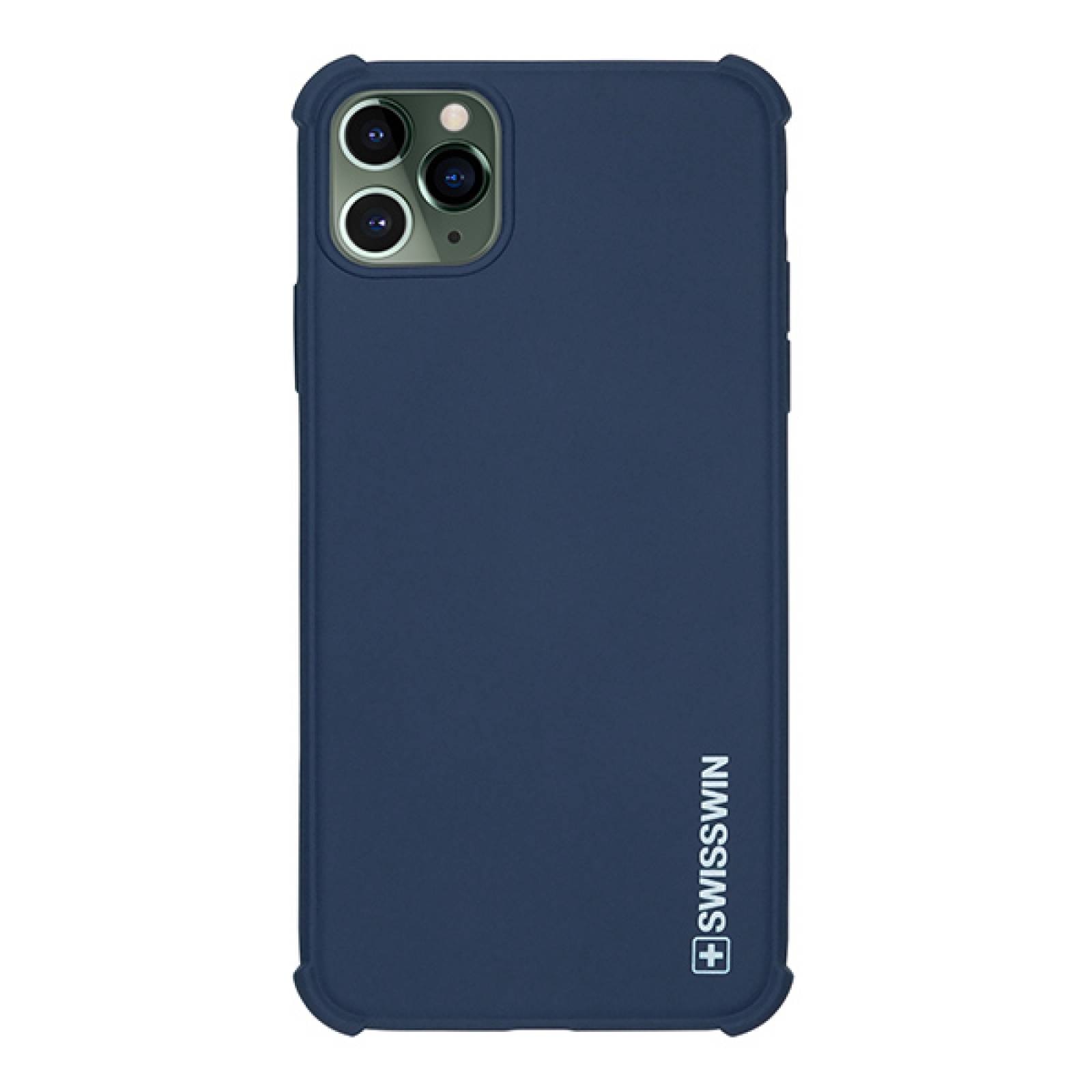 Funda de silicon suave con orillas reforzadas para iPhone 11 pro max Azul