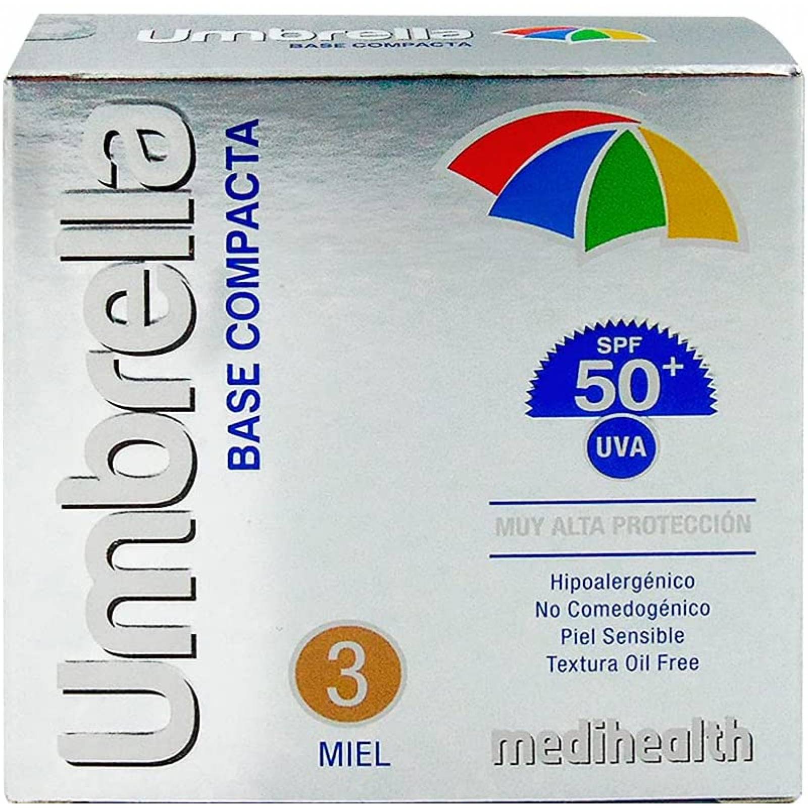 Foto Protector SPF 50+ Umbrella Base Compacta Tono Miel
