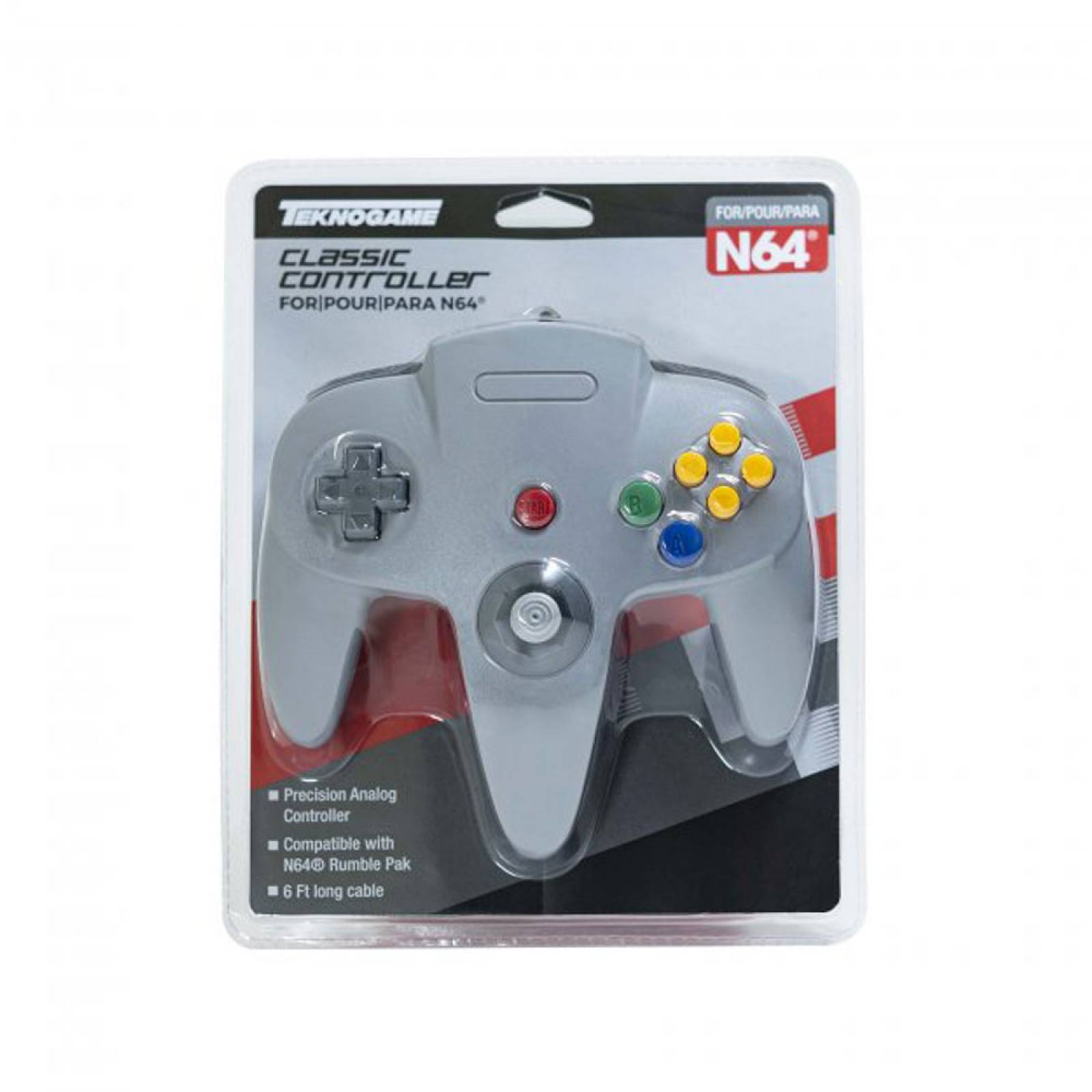 Control para nintendo 64 n64 gris tecknogame - Sears
