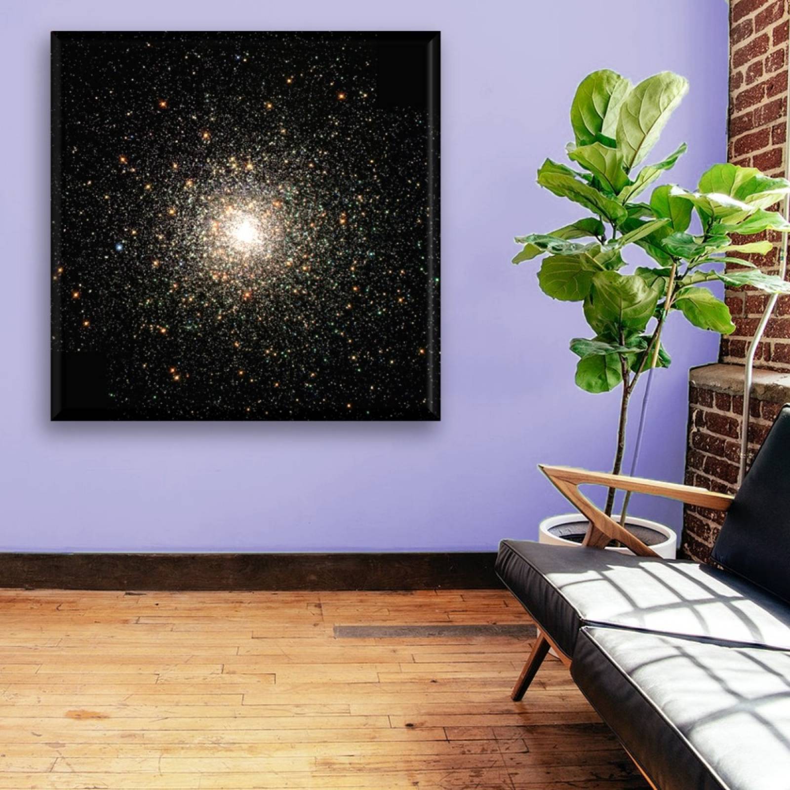 Cuadro Canva Decorativo Cúmulo De Estrellas 80X80 cm