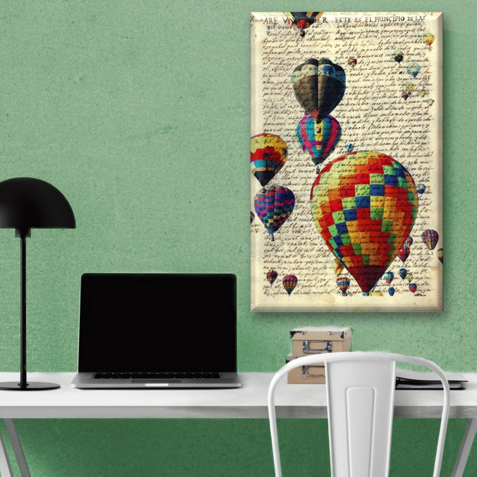 Cuadro Canva Decorativo Globos Aerostácticos 90X60 cm