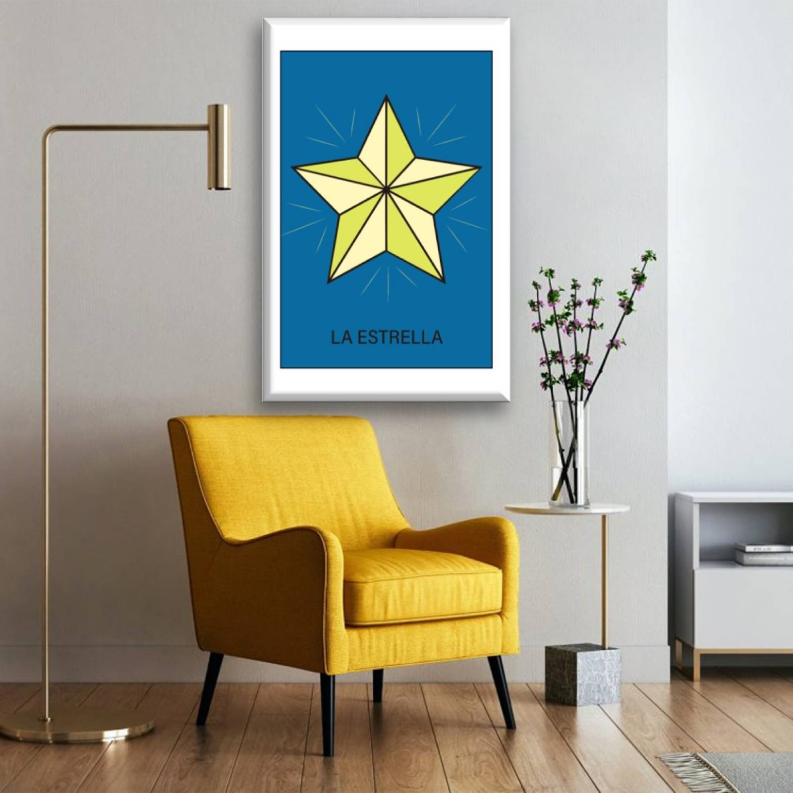 Cuadro Canva Decorativo La Estrella 90X60 cm