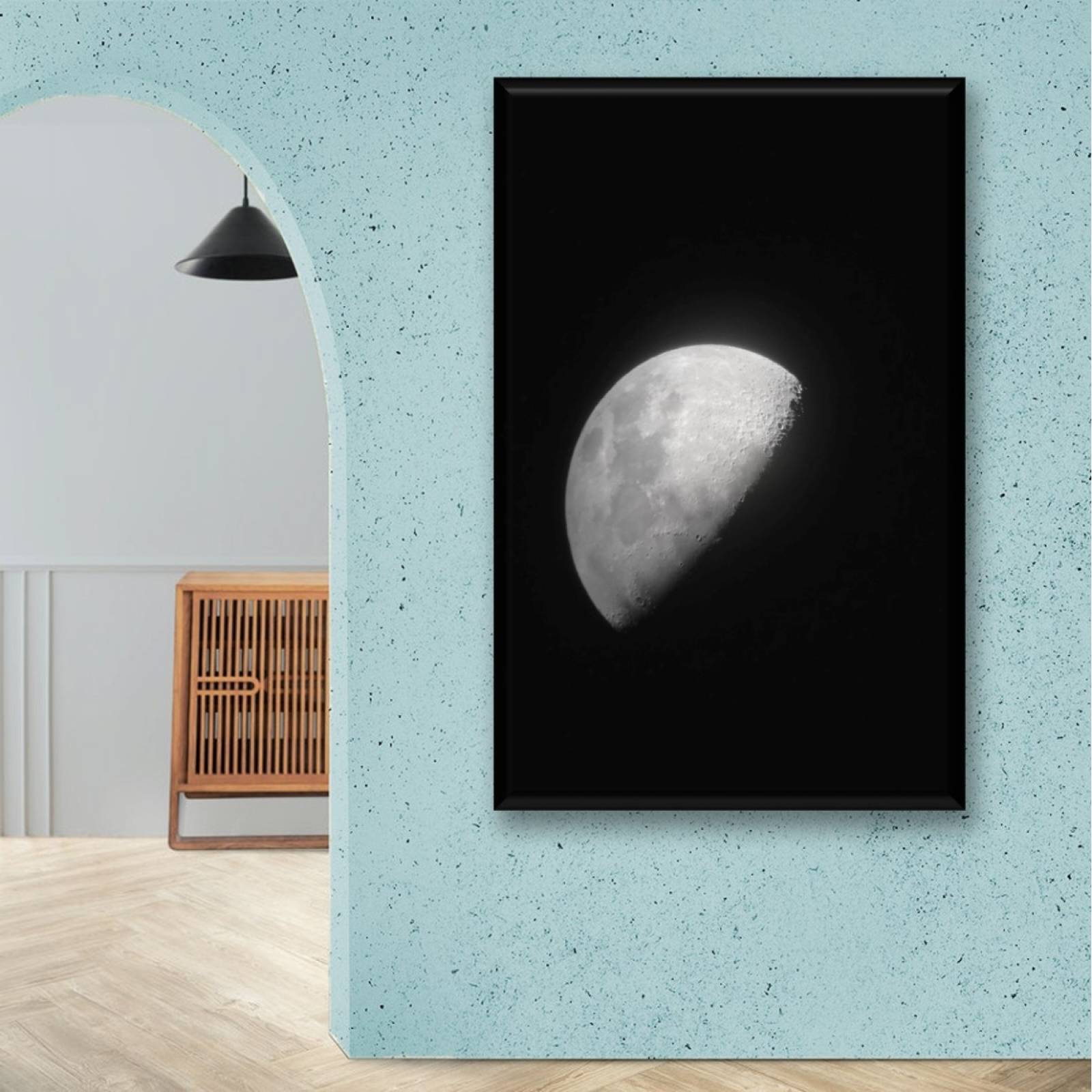 Cuadro Canva Decorativo Imperfecciones De La Luna 60X40 cm