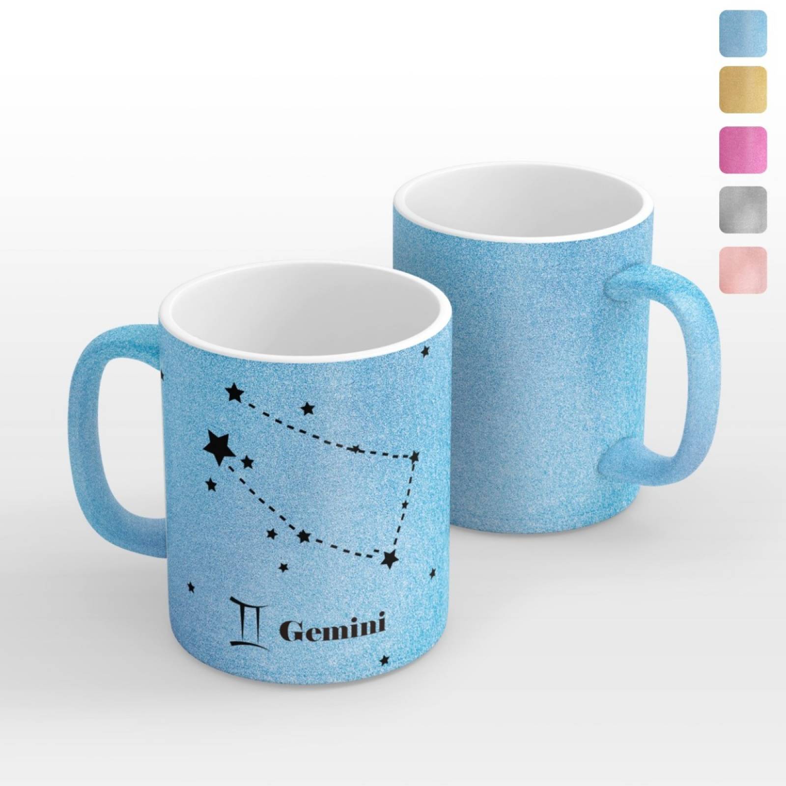 TAZA PERSONALIZADA GEMINI MODELO GLITTER