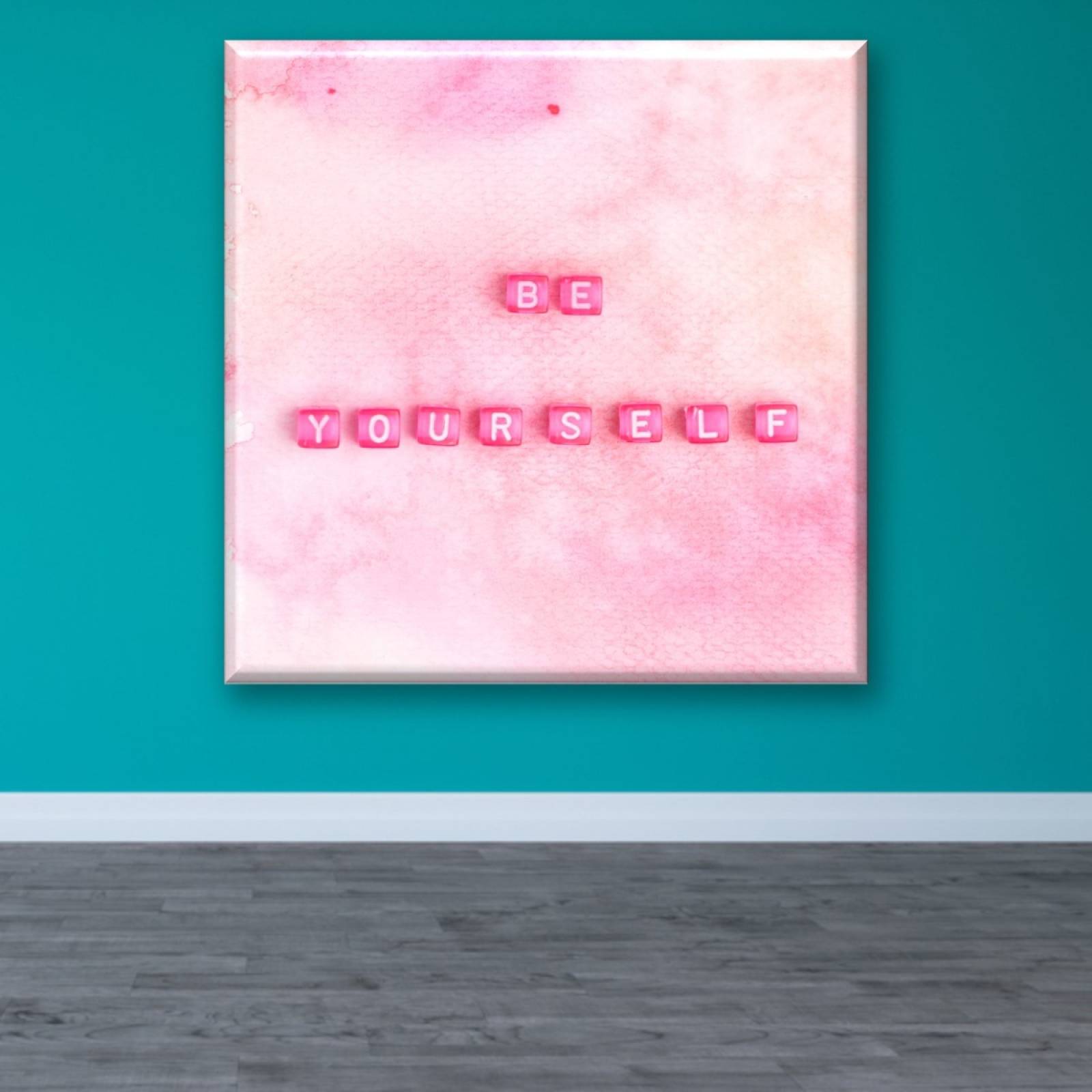 Cuadro Canva Decorativo Be Yourself Frase 40X40 cm