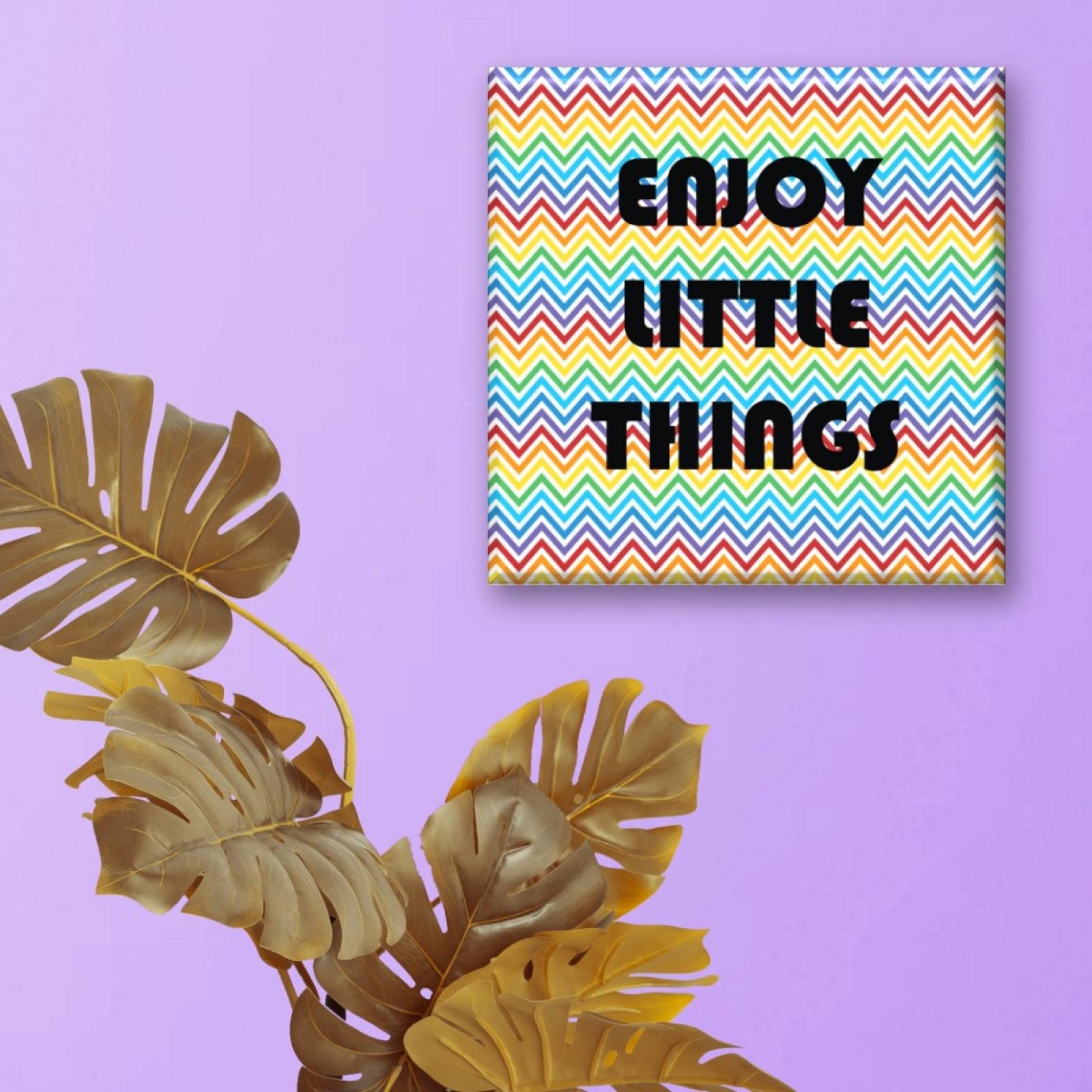 Cuadro Canva Decorativo Disfruta Pequeñas Cosas 40X40 cm