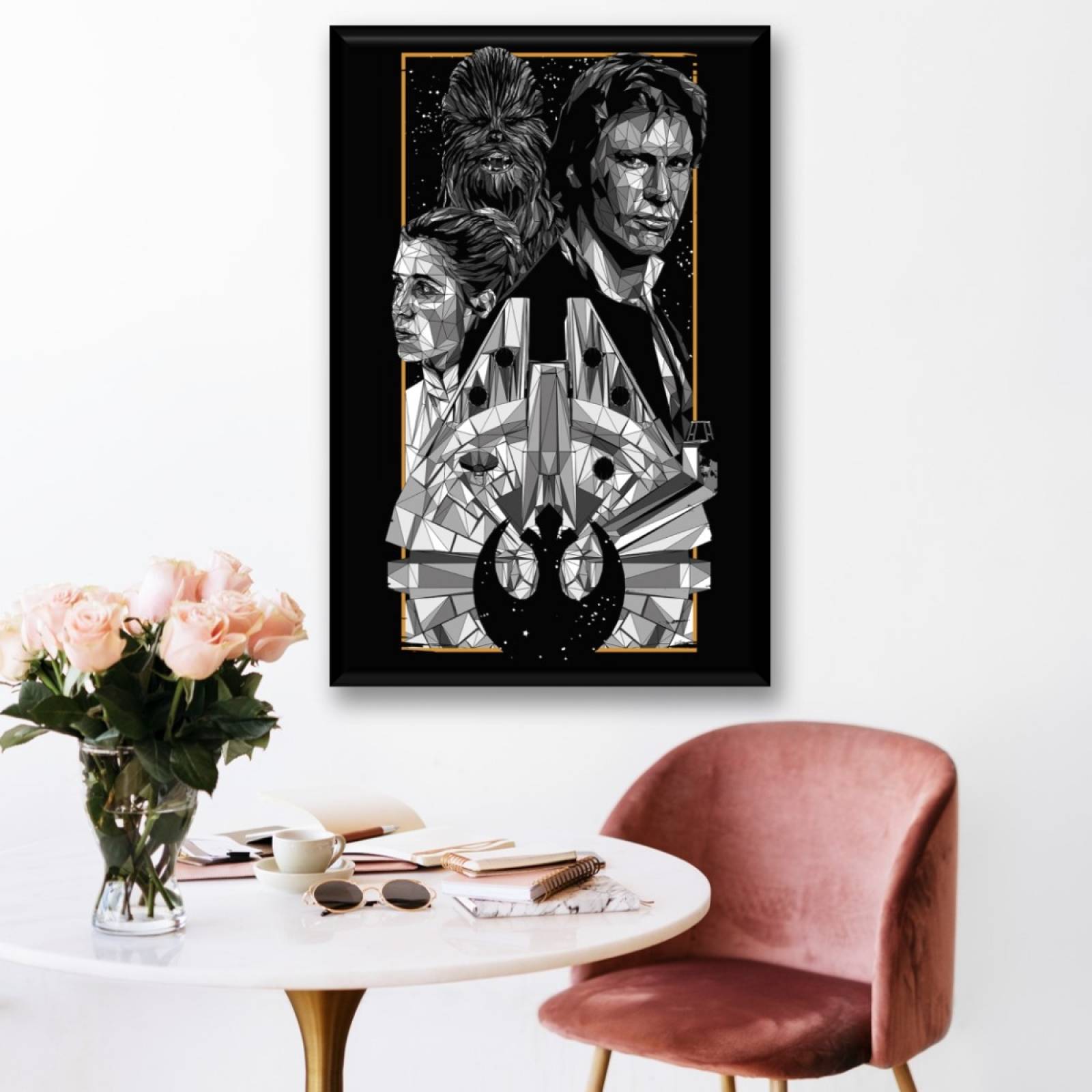 Cuadro Canva Decorativo Falcon Crew 90X60 cm