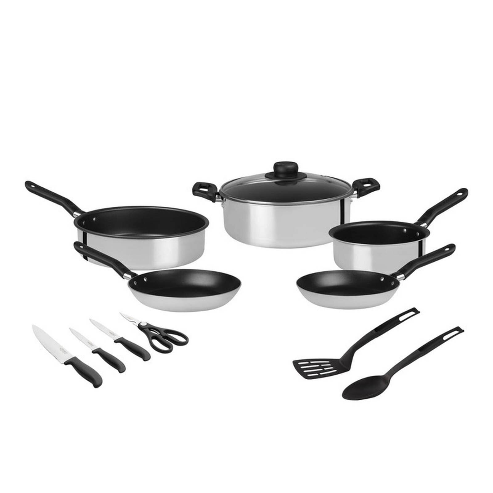 Batería de Cocina 12 Piezas Ekco Shine de Aluminio