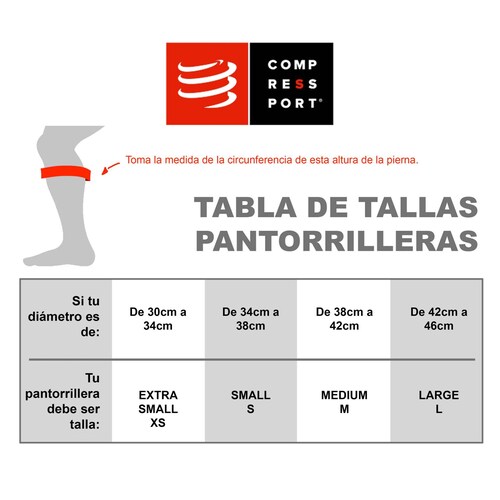 Pantorrillas de Hombre para correr Compressport con compresión