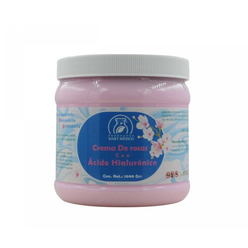 Crema Facial De Rosas Con Ácido Hialurónico (1 Kilo)