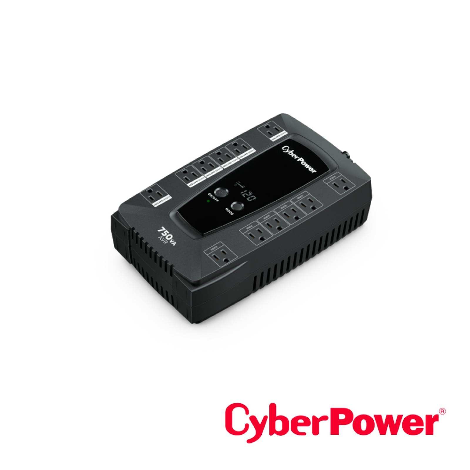 No Break Ups Tipo Torre Avrg750lcd Cyberpower 750va/450w 6 C