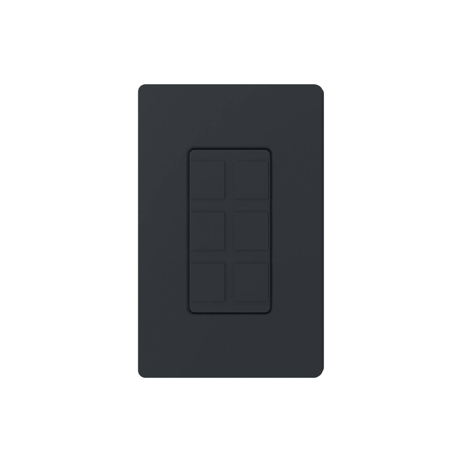 Placa De 6 Puertos, Color Negro Night. Modelo: Sc-6pf-mn
