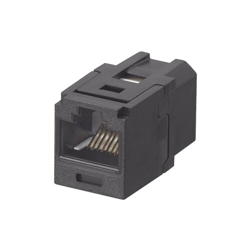 Módulo Acoplador RJ45 a RJ45, Mini-Com, Categoría 6, Color Negro