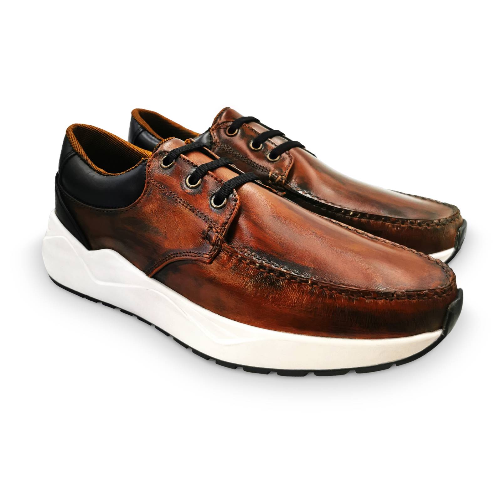 Sneakers Trainers Tenis Alaska Casual Hombre Randem Camaleon Caoba Grabado