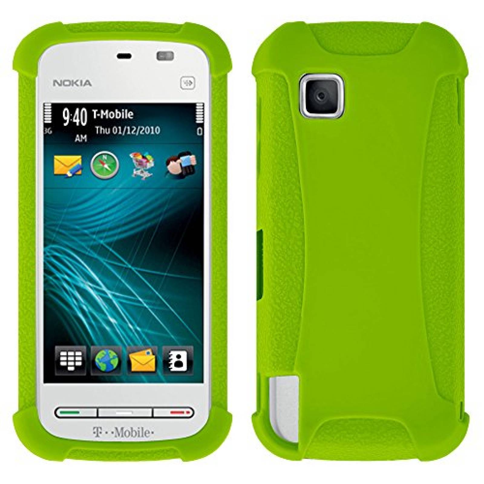 Funda Amzer AMZ90345 Silicone Skin Jelly Case for Nokia Nuron 5230, Green