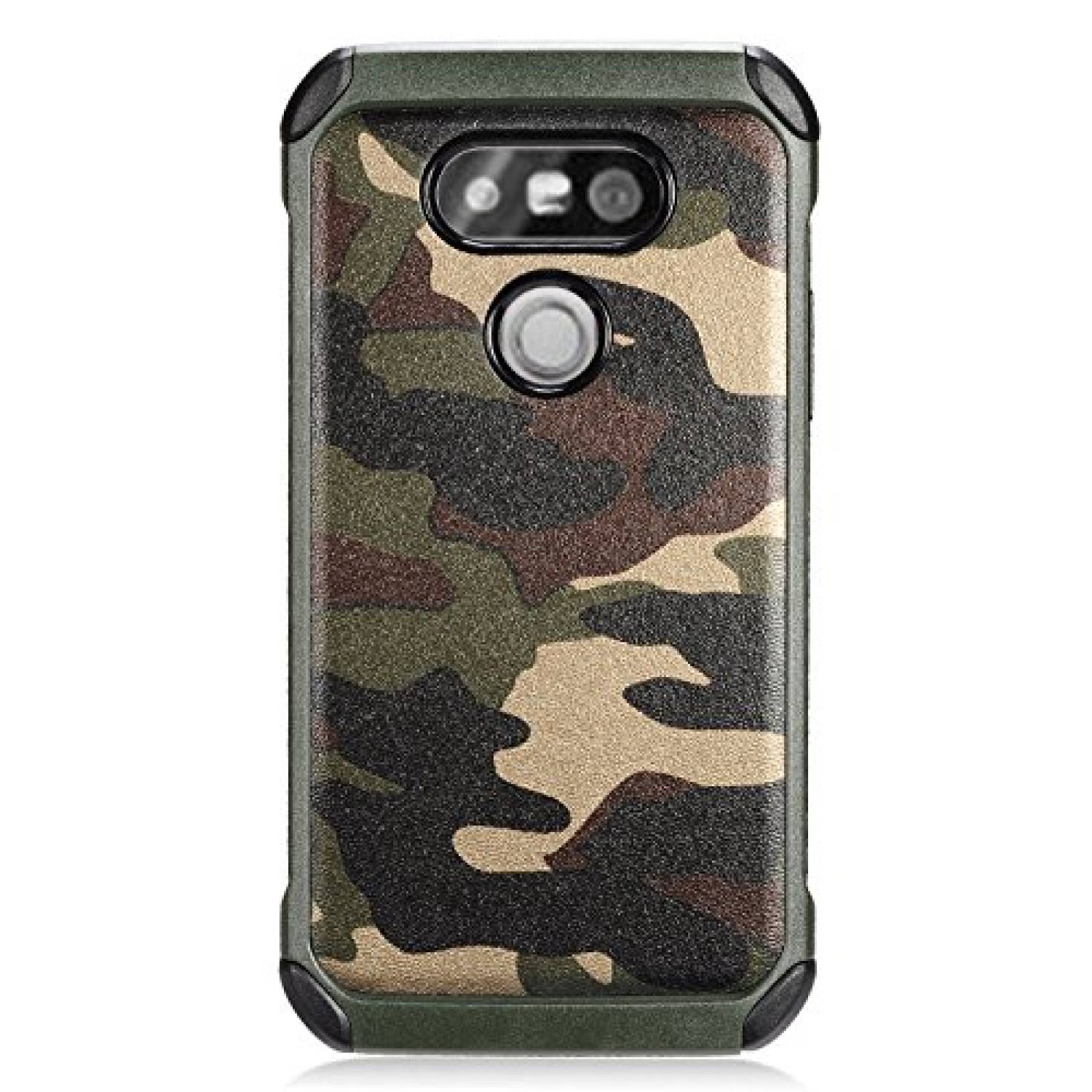 Funda Eagle Cell Hybrid Hard TPU Cell Phone Case for LG Green Camo