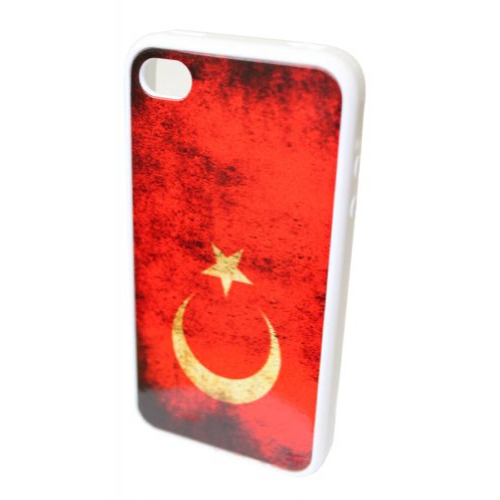 Funda Go IC757 Classic Antique Rustic Turkey Flag Silico ng - White