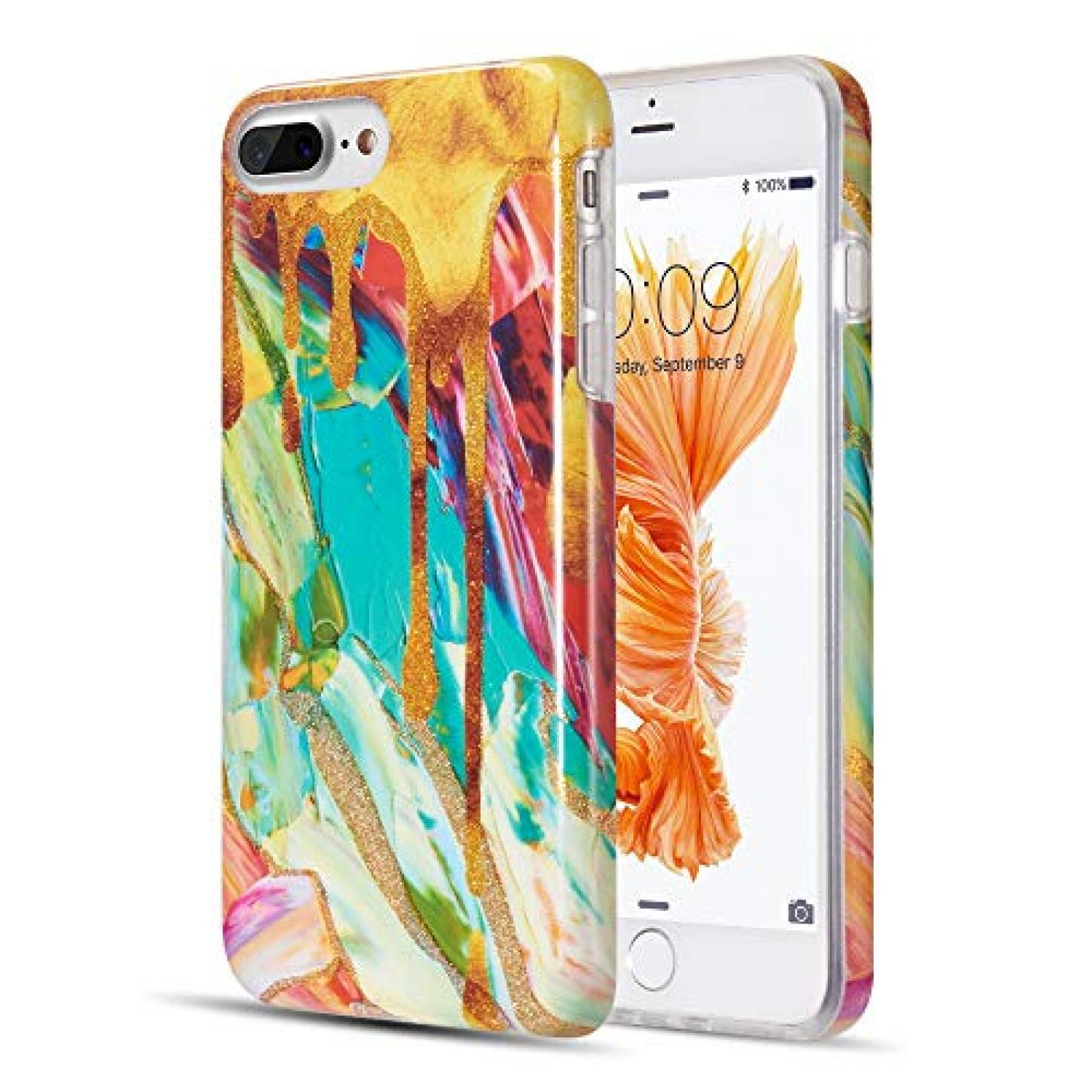 Funda Luxmo Funda Case para iPhone 8 y 7 Plus, Protector de Plástico ...