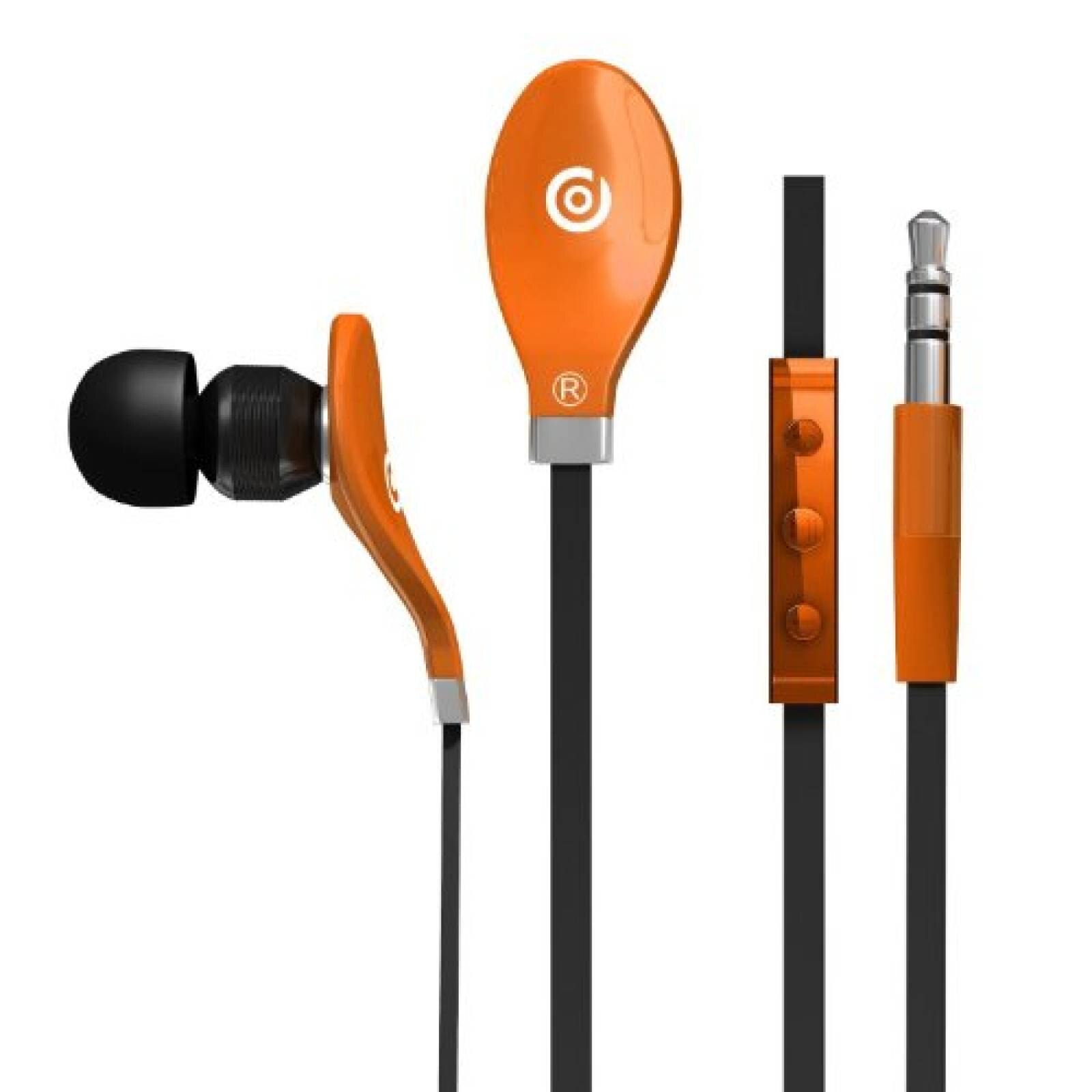 Dexim DEU039O Audífonos iGroove con Micrófono, color naranja