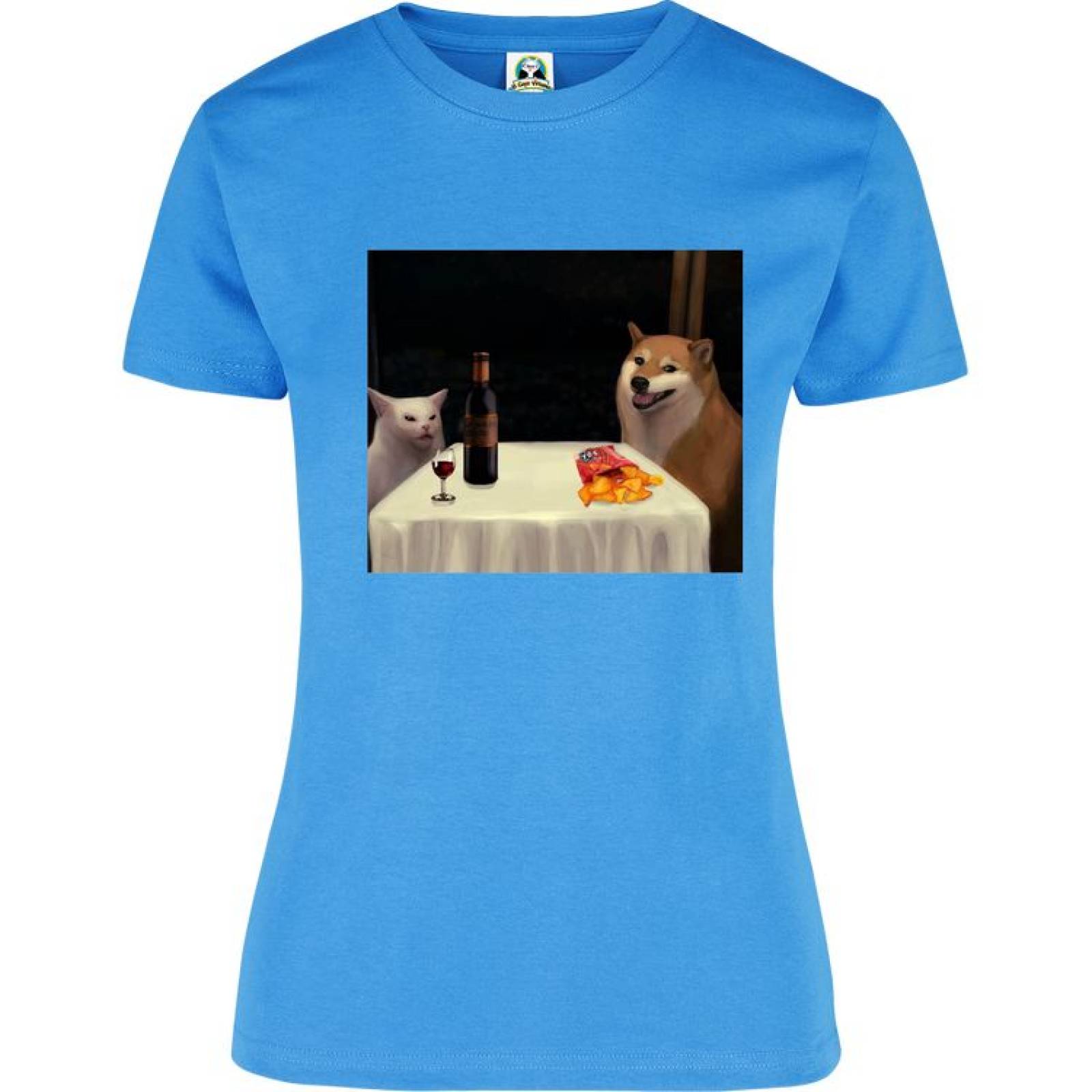 Playera Dama Cuyo Virtuoso Cheems meme 021