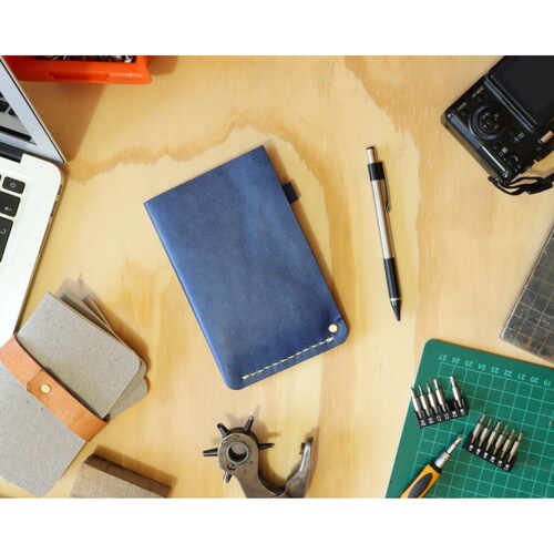 Porta Libretas Sencilla Color Azul