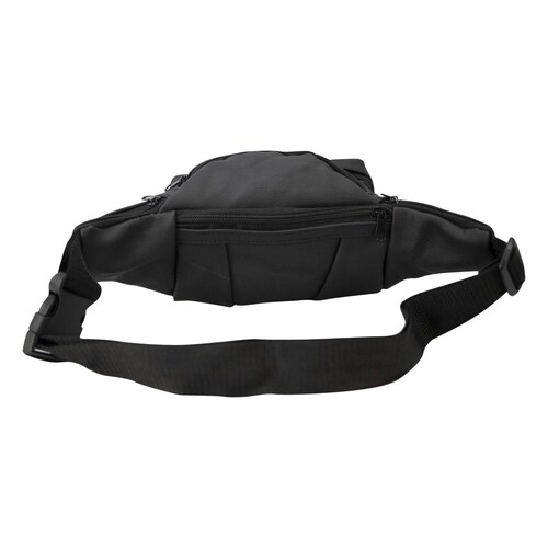 Cangurera Unisex Negro Piel Piel Malibú Nueva Imagen