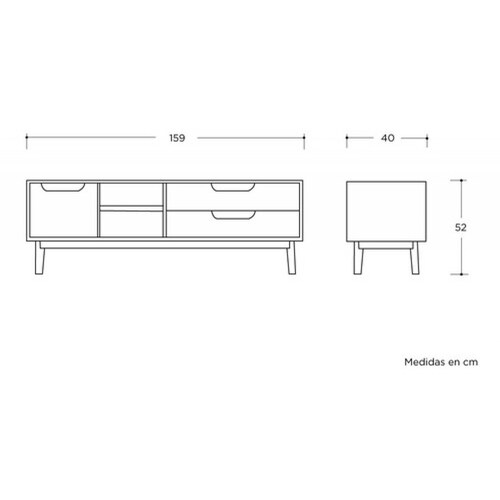 Mueble Para Tv Talitha 200 Cm Negro