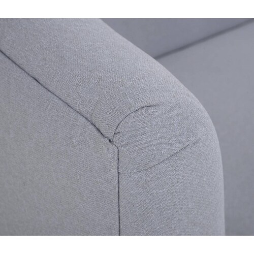 Sofá 2 cuerpos Tavári pata encino Gris claro