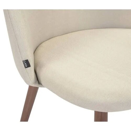 Silla Jonotla pata nogal Beige