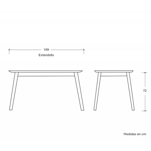 Mesa de comedor extensible Balnur 120cm Nogal