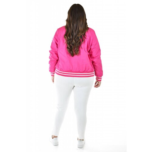 Chamarra universitaria Roman Fashion /Tallas Extras, 7094 (Rosa)