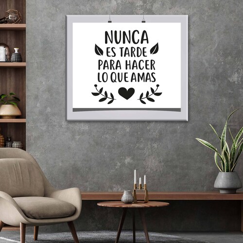 Cuadro Decorativo Canvas Frase de Inspiración 50x50