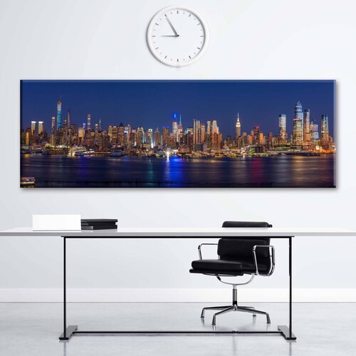 Cuadro Decorativo Canvas Foto Panorámica Manhattan 200x100