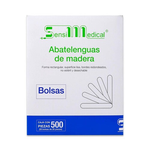 Abatelenguas Sensil Medical De Madera 500 Pzas
