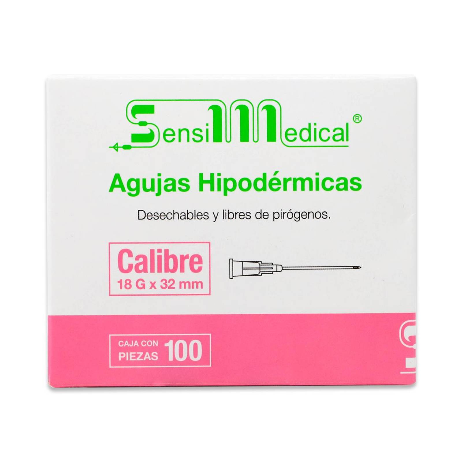 Agujas Hipodermicas Desechable Y Libre De Pirogenos Calibre 18G X 32 Mm ...