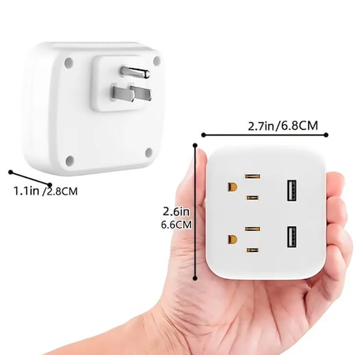 Multicontacto portatil con puertos USB, carga rapida inteligente con ...
