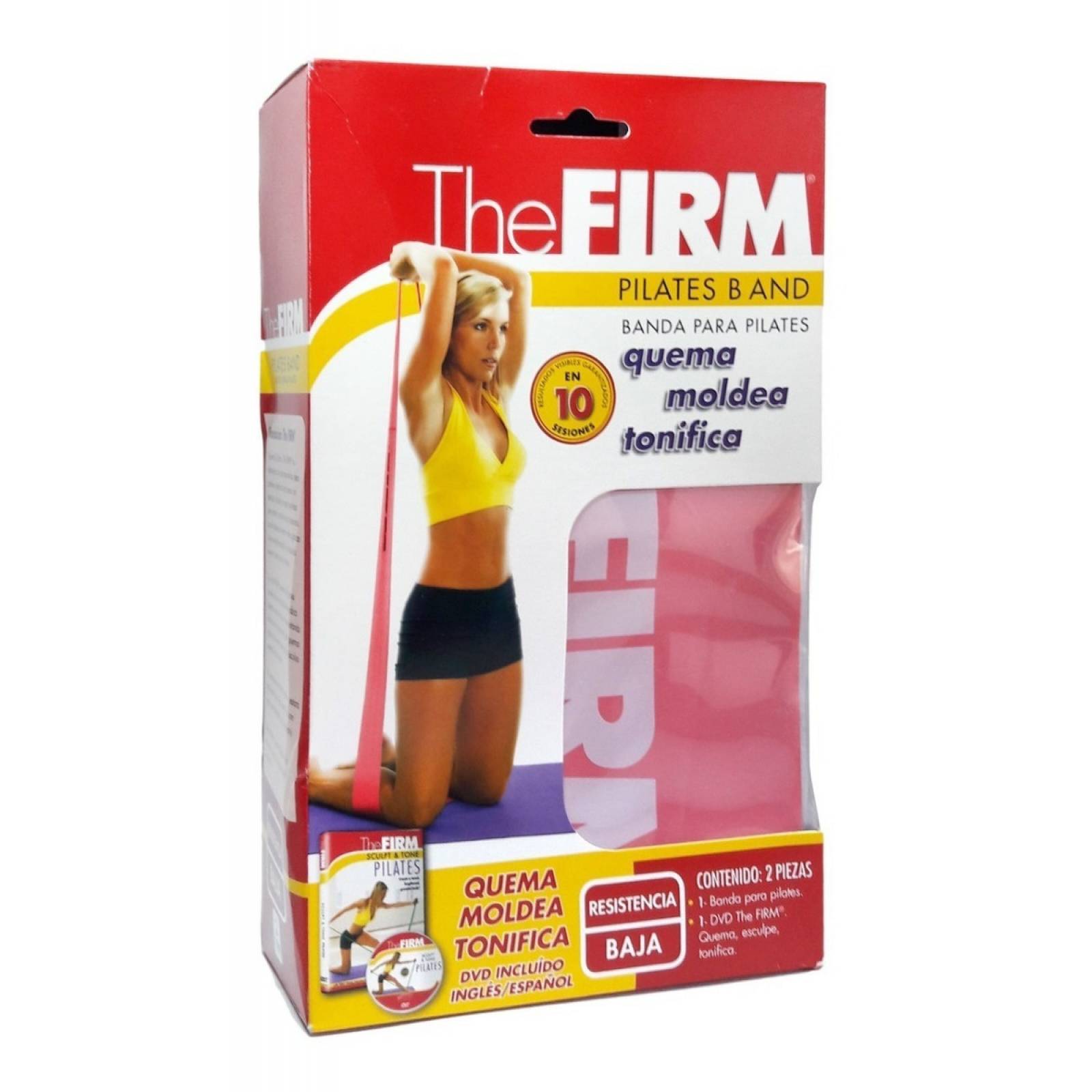 Kit Banda Pilates Resistencia Baja Rosa The Firm