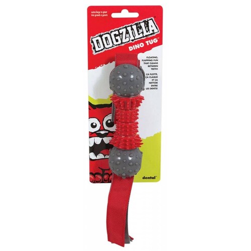 Juguete Para Perro Dogzilla Dino Tug Mediano Flota Y Dental