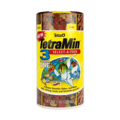 Tetra tetramin select-a-food 68g hojuela pellet y camarón