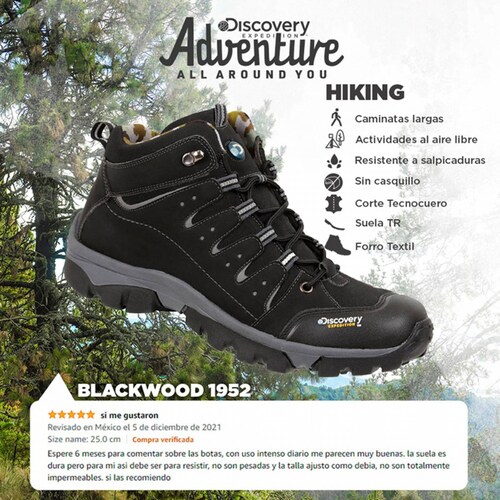 Botas Caballero Outdoor Hiking Discovery Expedition 1955 Negro