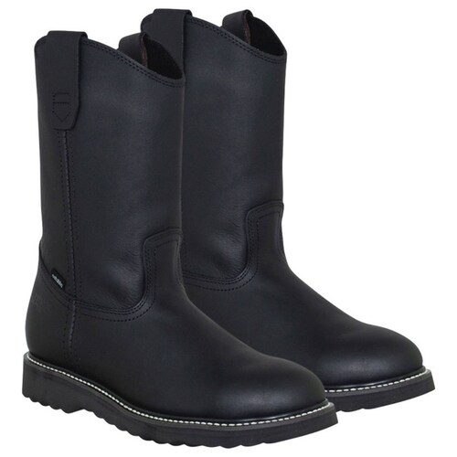 Bota De Trabajo Establo 507 Roper De Piel Negro Grasso