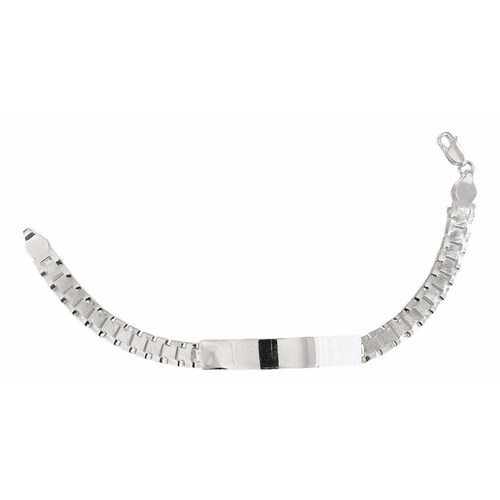 Pulsera Rolex Hombre Esclava Placa Plata Solida Ley 925 8mm