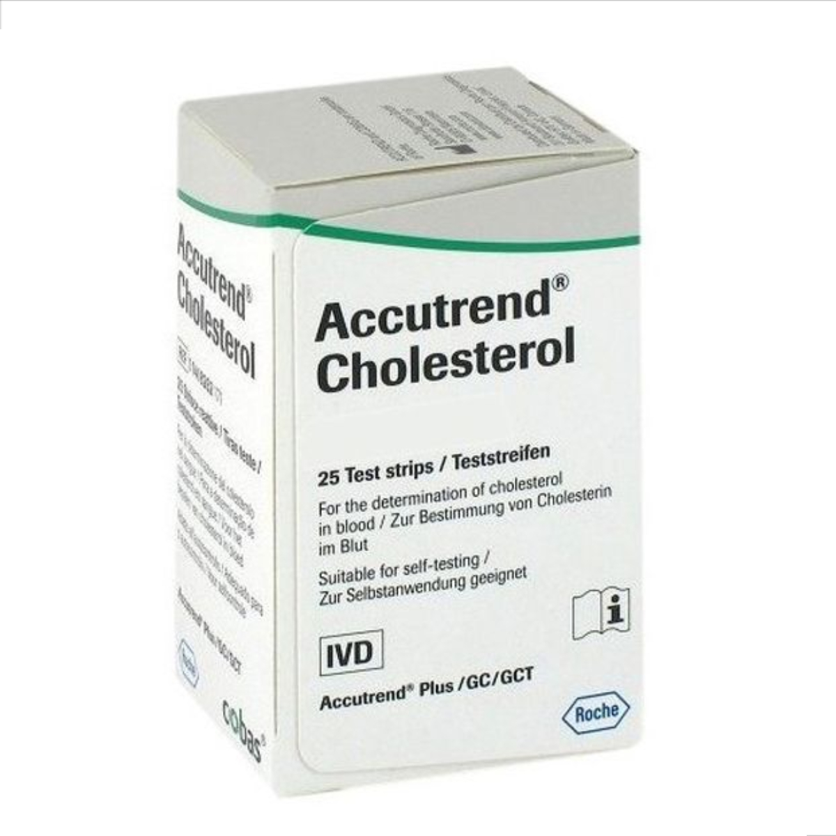 Tiras Reactivas Accutrend Colesterol Caja Con 25 Piezas