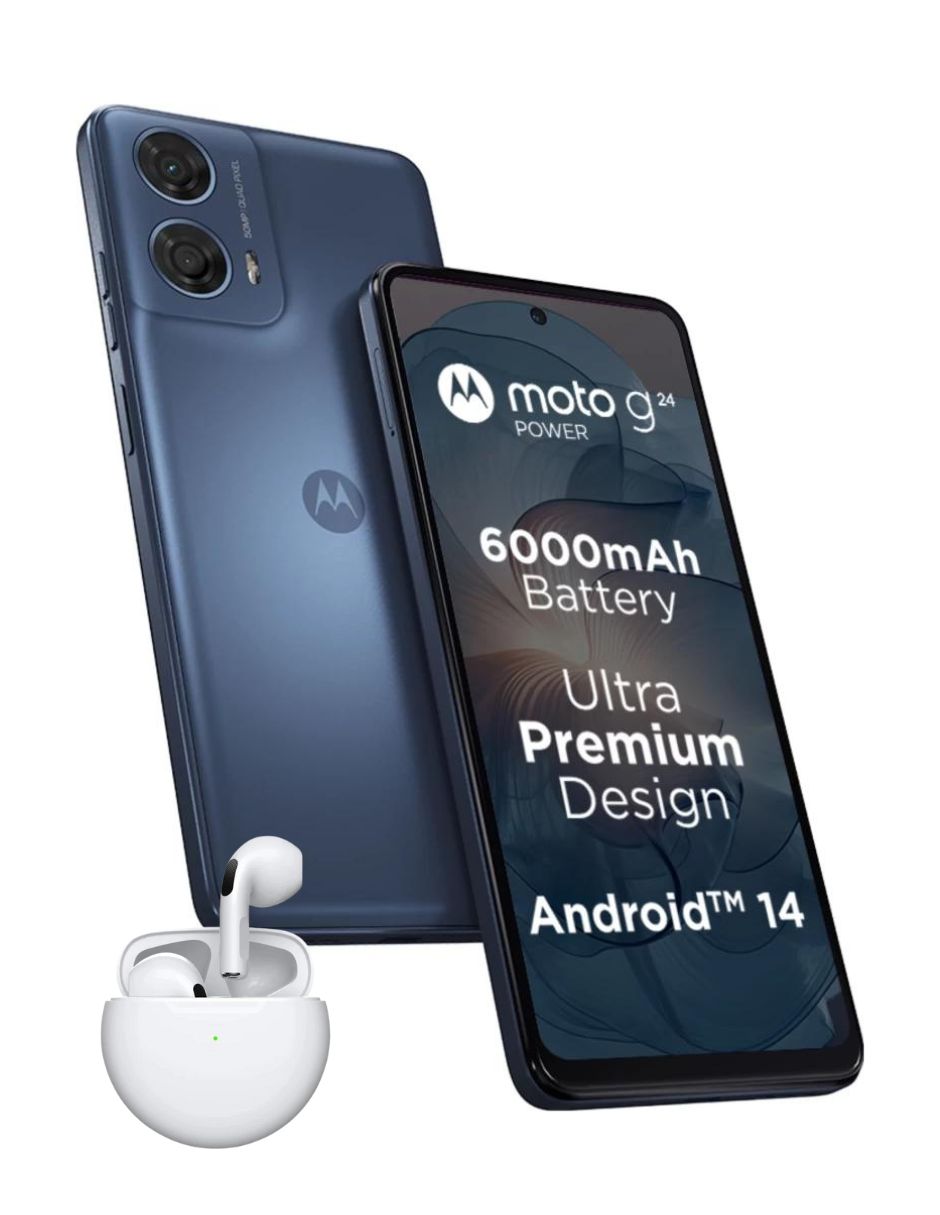 Combo Moto G24 Power 256GB 8GB Ram Doble SIM Azul Medianoche Buds Pro 6.